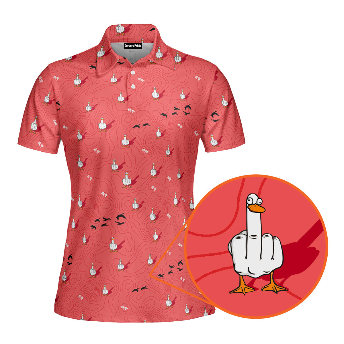 Funny Polo Shirt For Women – Gerbera Prints