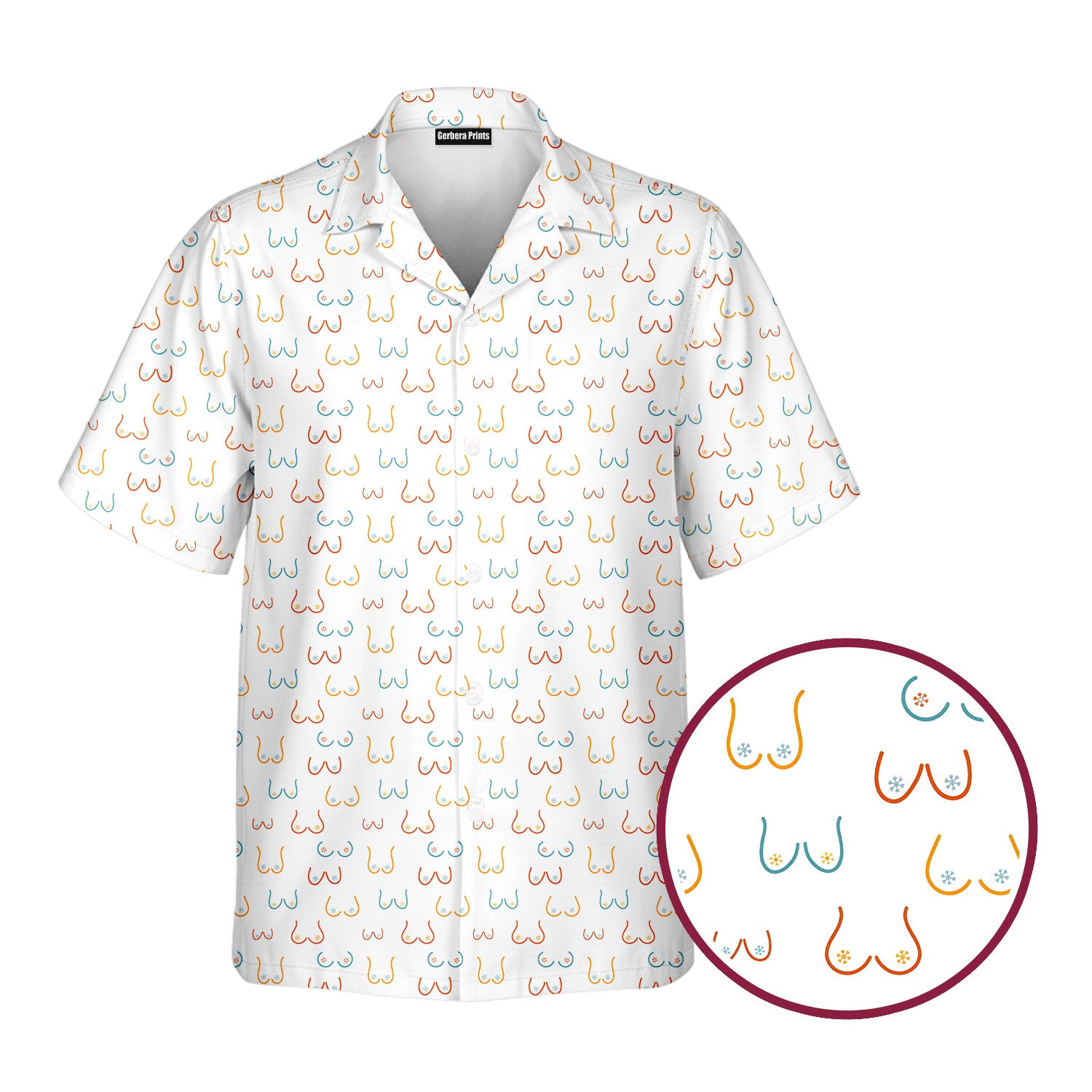 Funny Breast - Funny Golf Hawaiian Shirt, Funny Button Up Shirts For ...