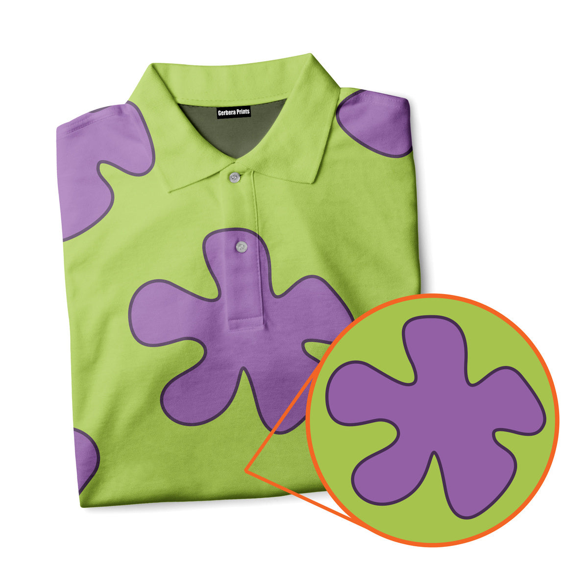 Summer Casual Patrick Star Cartoon - Golf Polo Shirt – Gerbera Prints
