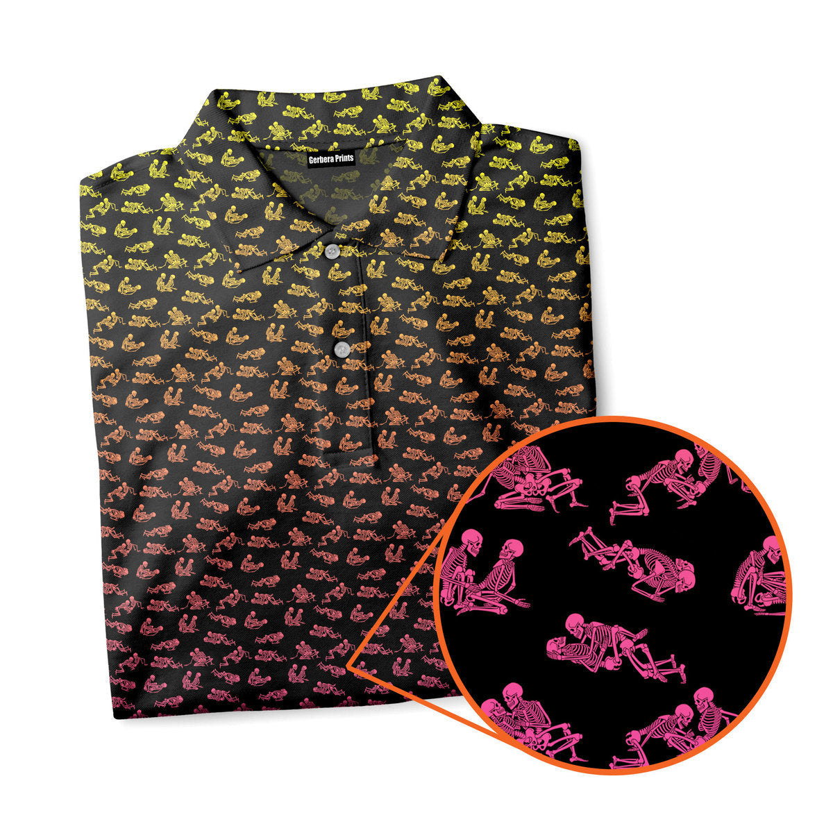 Skeleton Endless Love - Funny Golf Polo Shirt, Performance Funny Golf ...