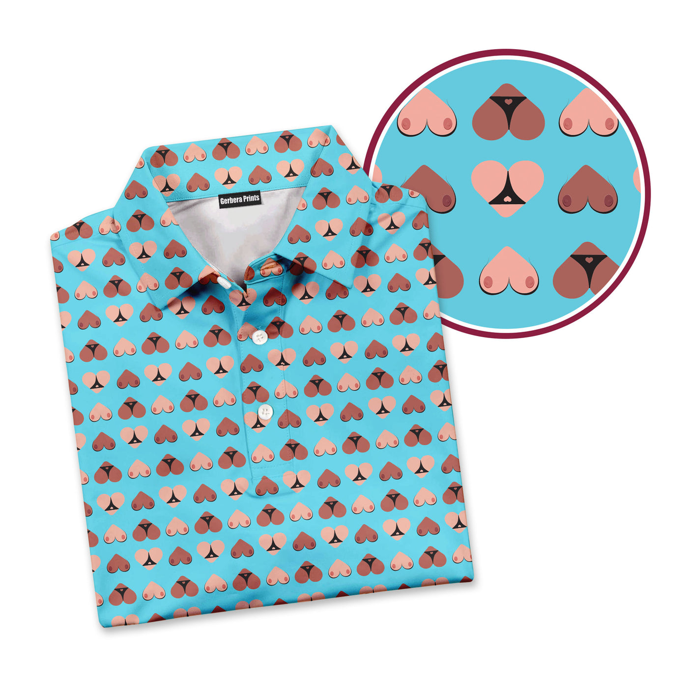 Heart Hip, Inappropriate Golf Shirts, Naughty Golf Shirts For Men ...