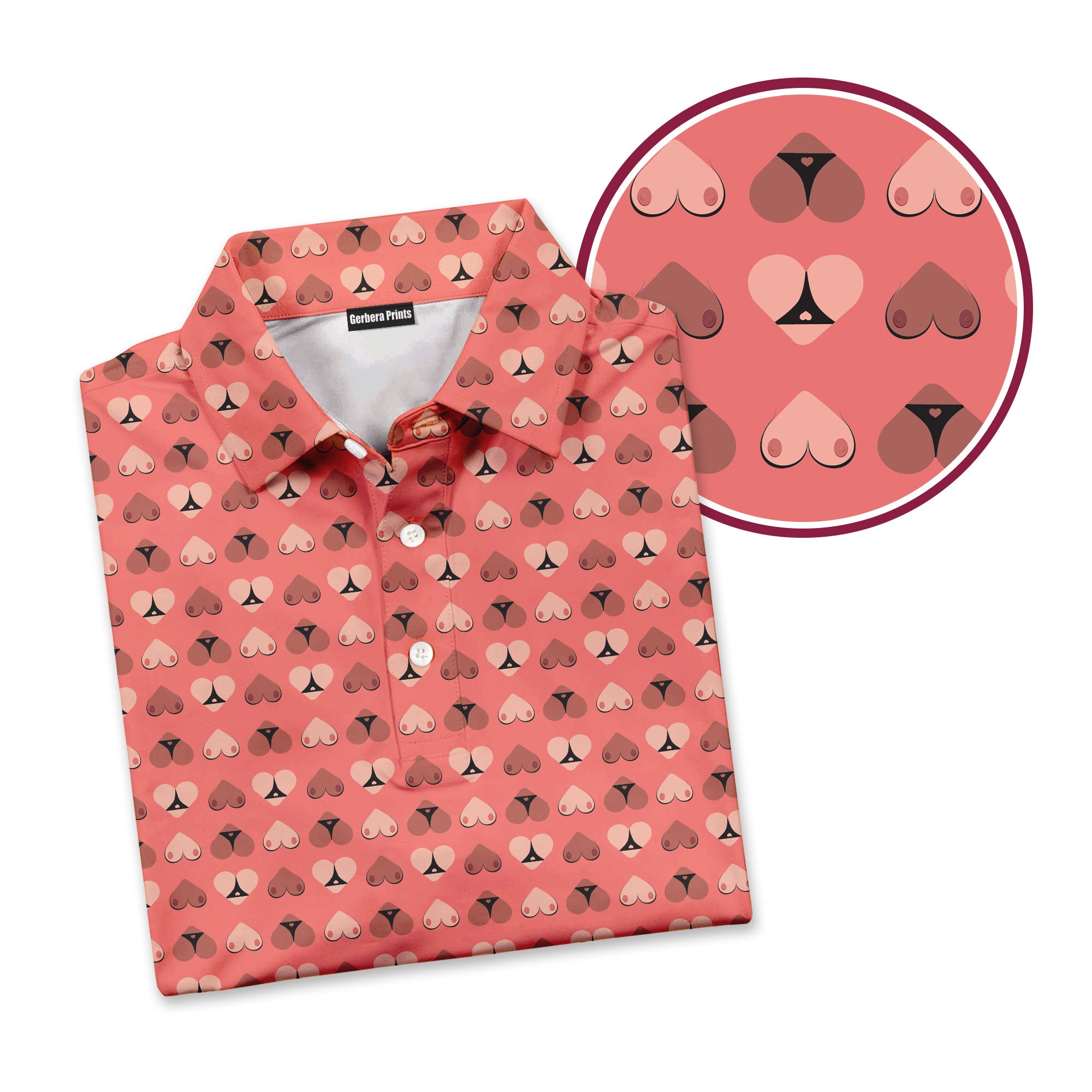 Heart Hip, Inappropriate Golf Shirts, Naughty Golf Shirts For Men ...