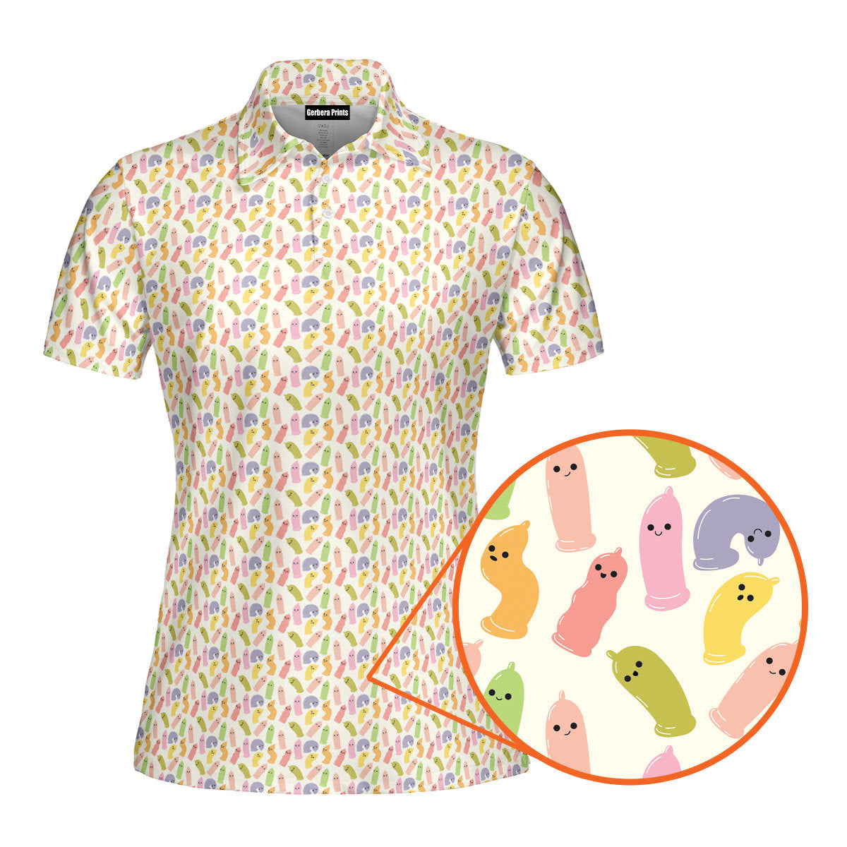 Cute Raincoat Cartoon Character Funny Polo Shirt For Women – Gerbera Prints